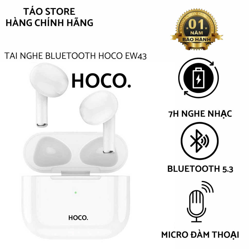 Tai Nghe Bluetooth, Hoco EW43, 7h nghe nhạc, Tích hợp micro, Chống ồn ...