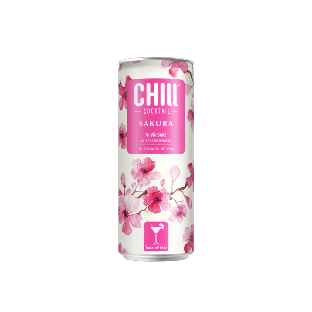 Lon Chill Cocktail Sakura vị Vải Sake 330ml / lon | Shopee Việt Nam