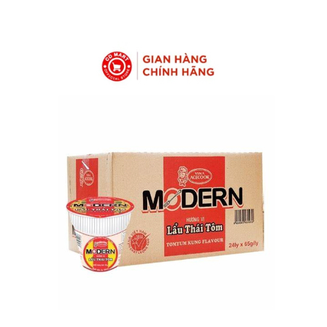 Thùng 24 ly mì Modern Lẩu Thái Tôm 65g/ly | Shopee Việt Nam