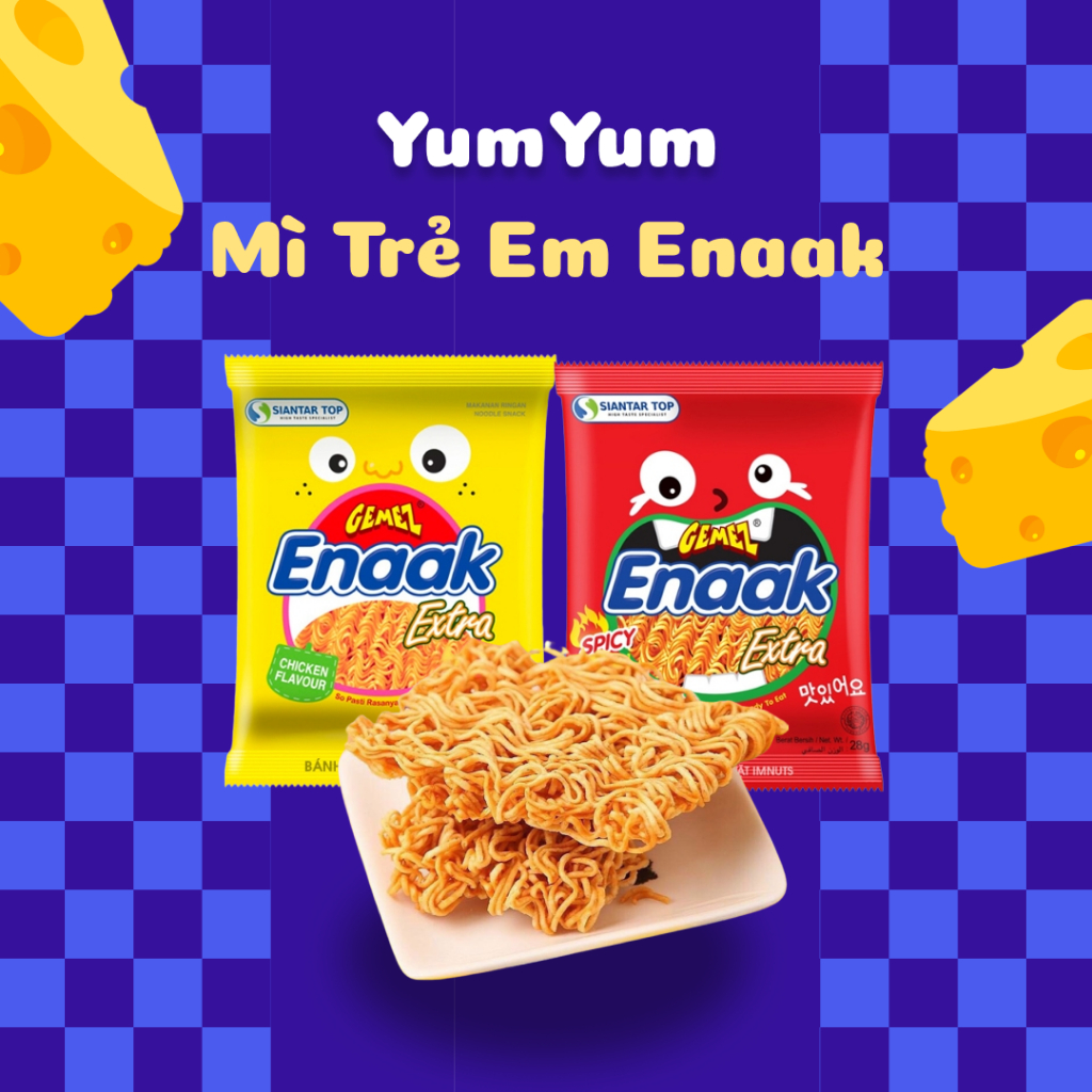Mì Ăn Liền Trẻ Em Enaak 30gr Mì Ăn Liền vị Gà Nướng, Cay - yumyum ...