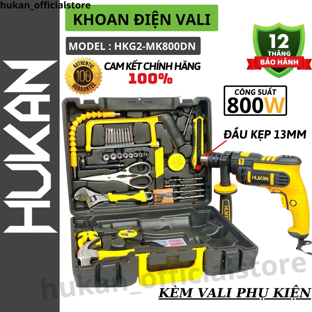 Máy Khoan | Máy Khoan Điện 13mm HKG2-MK800DN | Bộ Vali Đủ Đồ Nghề ...