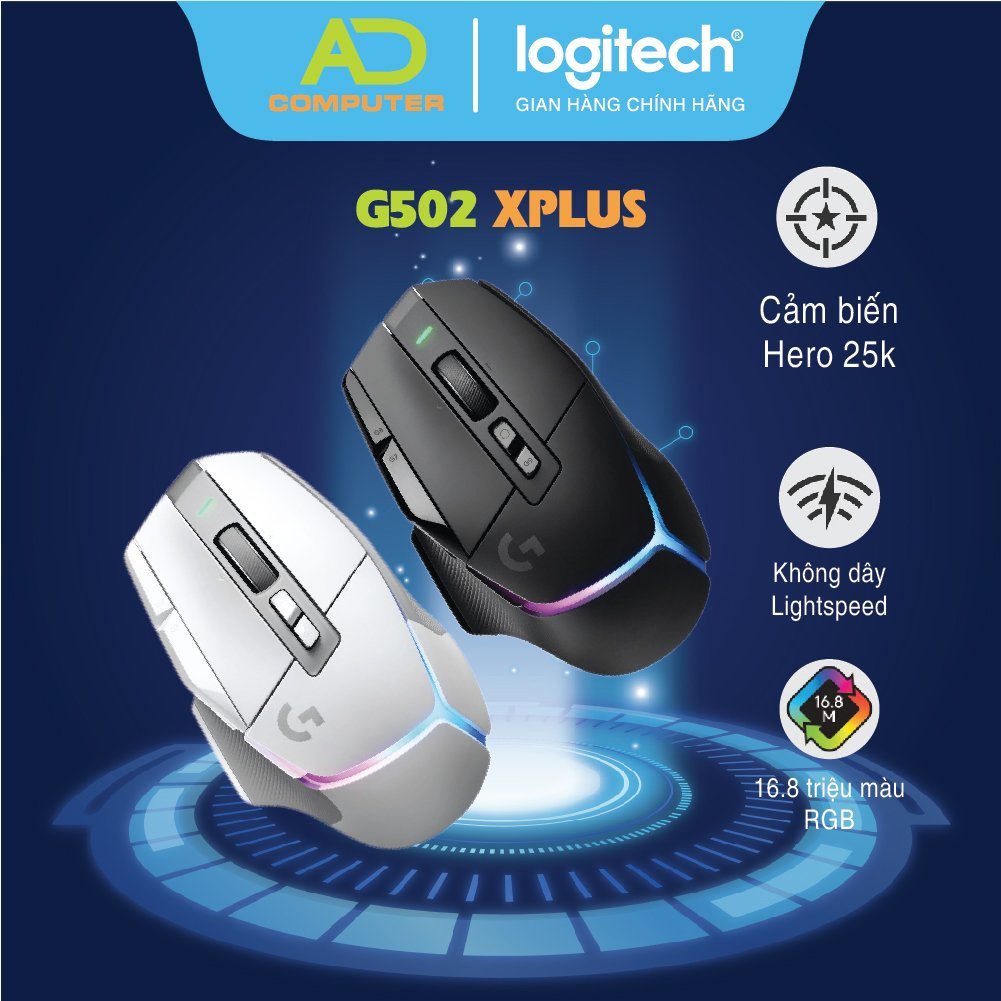 Chuột game không dây Logitech G502 XPLUS LIGHTSPEED LIGHTFORCE Hybrid RGB Lightsync | Shopee ...