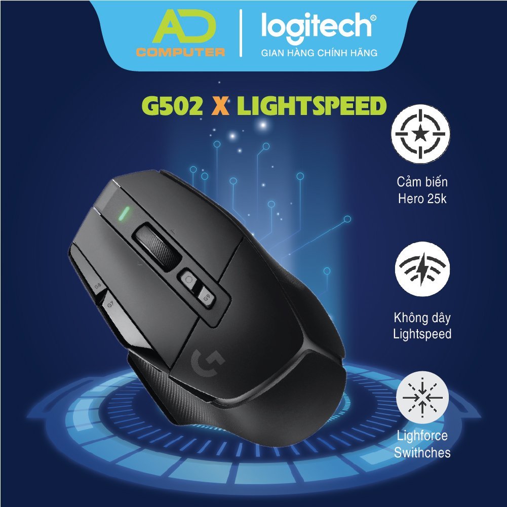 Chuột game có dây Logitech G502 X – switch LIGHTFORCE hybrid, Cảm biến ...