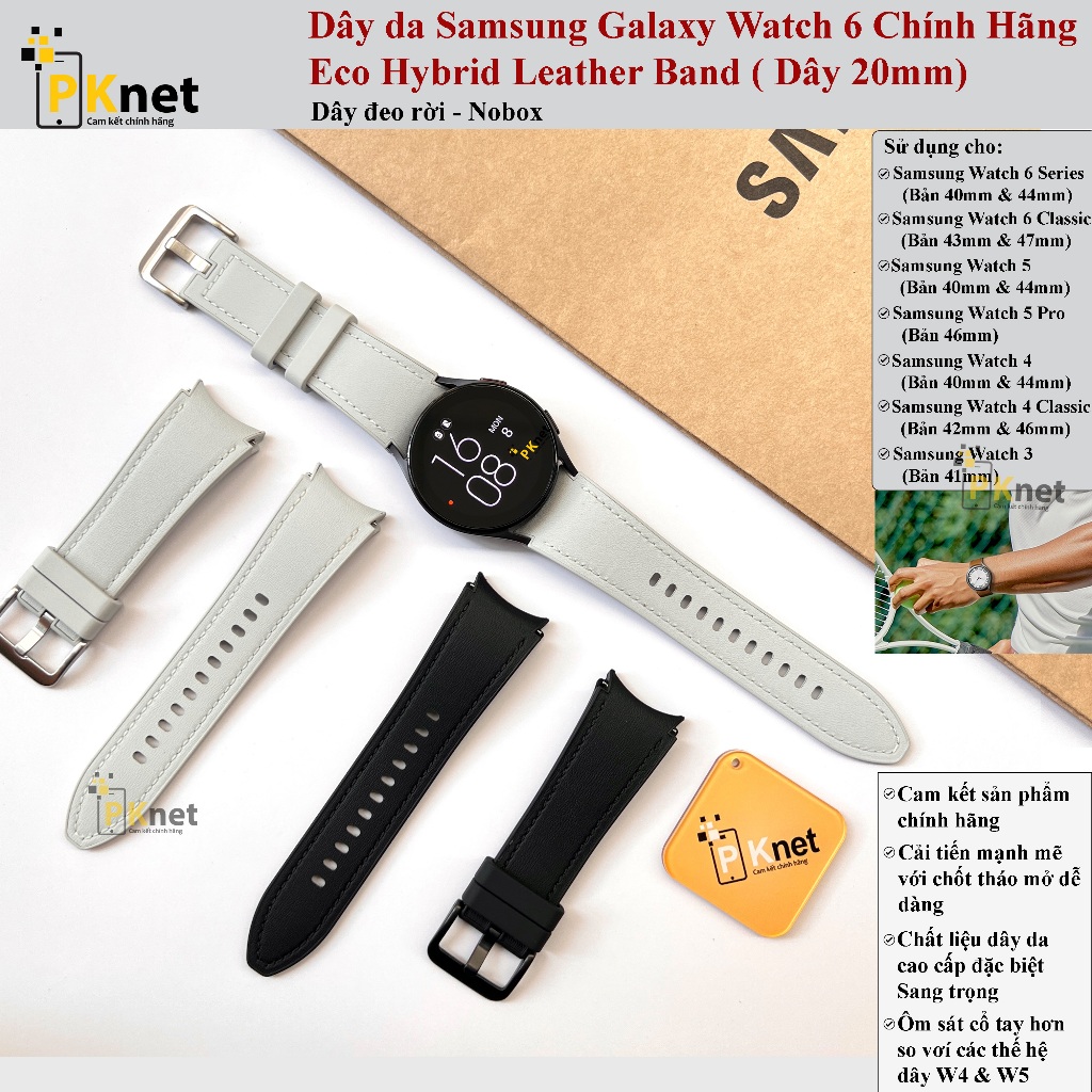 Dây da Samsung Watch 6, Watch 6 Classic, Watch 5, Watch 5 Pro, Watch 4 ...