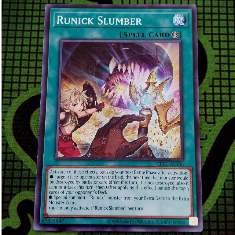 [ Đỗ Lạc Shop ] Thẻ Bài Yugioh Spell Runick Slumber (N) CR01-AE158 | Shopee Việt Nam