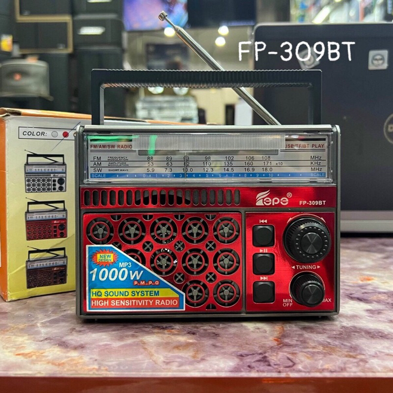 Đài Radio Hãng FEPE FP-309BT hỗ trợ Bluetooth, USB, Thẻ nhớ | Shopee ...