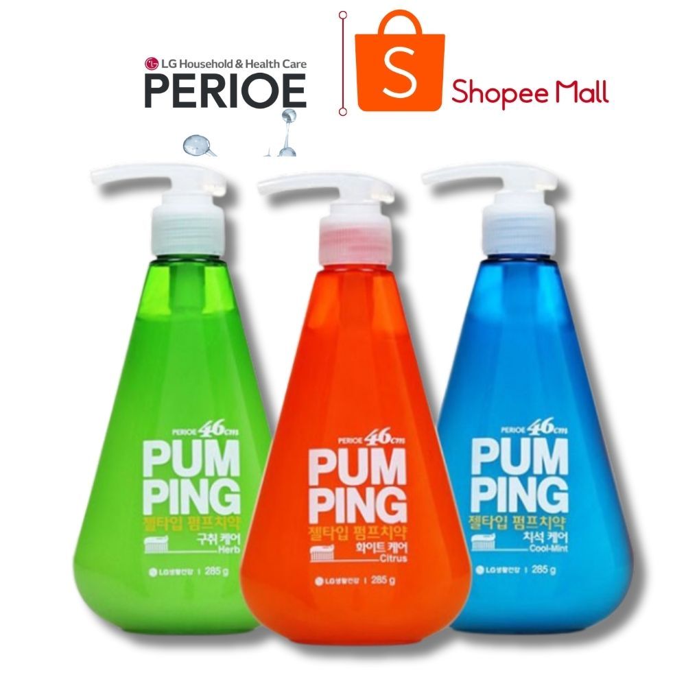 Chai Kem Đánh Răng Perioe Pumping Hàn Quốc Cool Mint bạc hà - Herb thảo dược - Citrus Cam ...