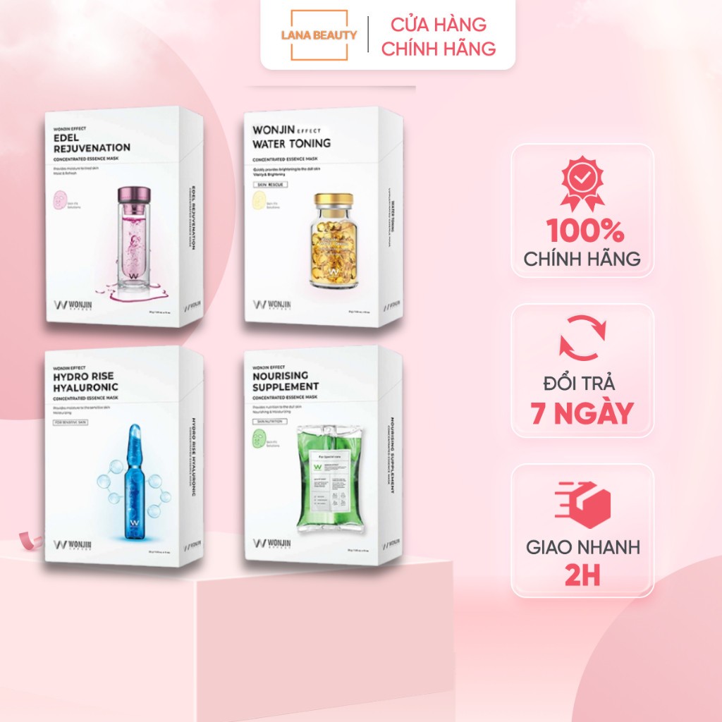 Mặt nạ Wonjin Effect Mask dưỡng sáng cấp ẩm trẻ hoá da mẫu mới (Hộp 10 Miếng) | Shopee Việt Nam