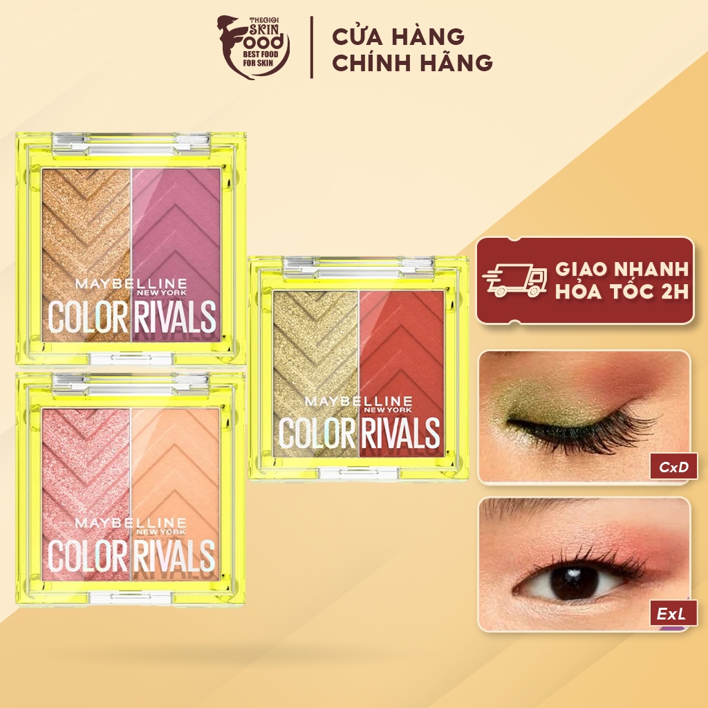 Bảng Phấn Mắt 2 Ô Màu Maybelline Color Rivals Shadow Duo Palette 3g ...