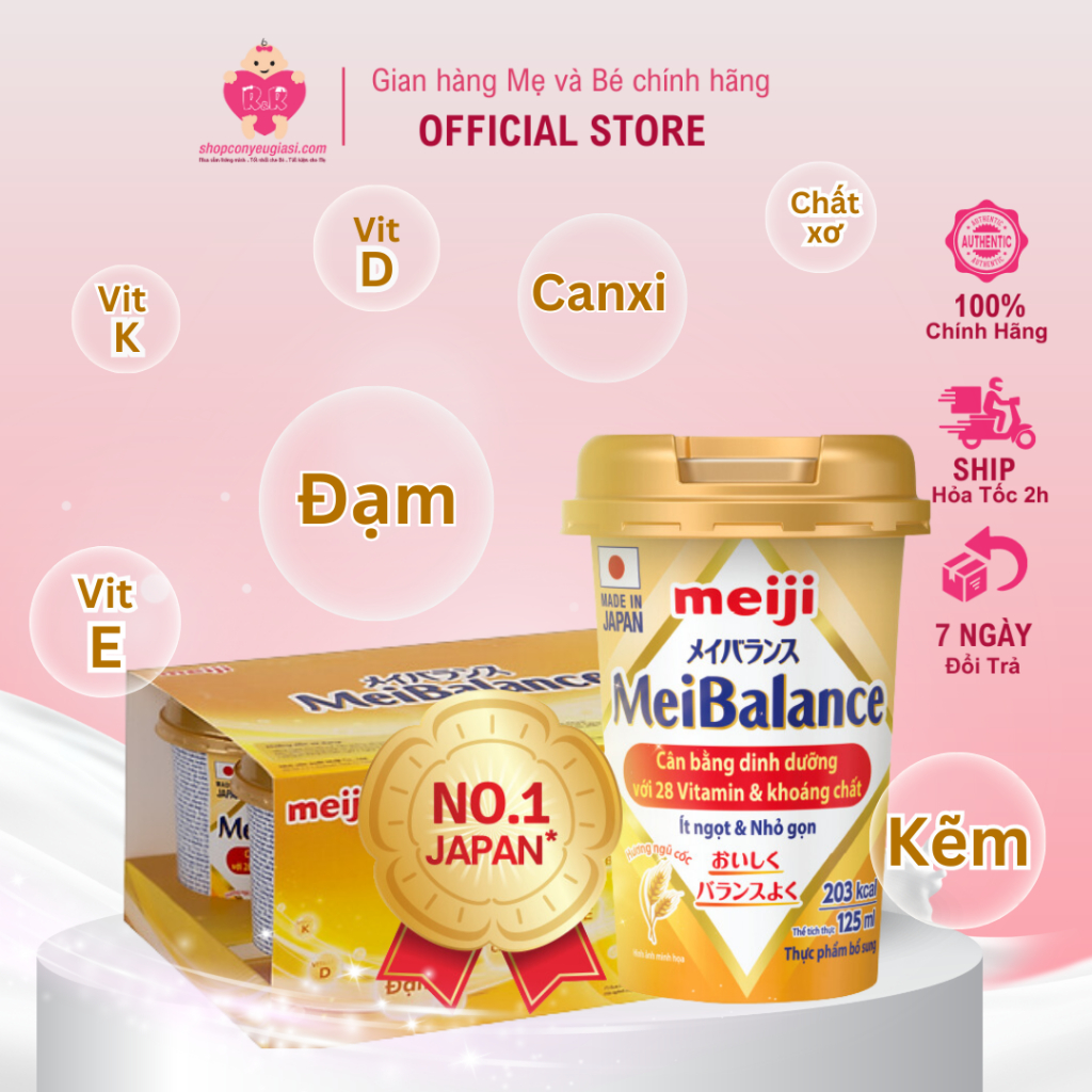 Lốc 6 hộp sữa bột pha sẳn cho người lớn Meiji MeiBalance, hương ngũ cốc ...