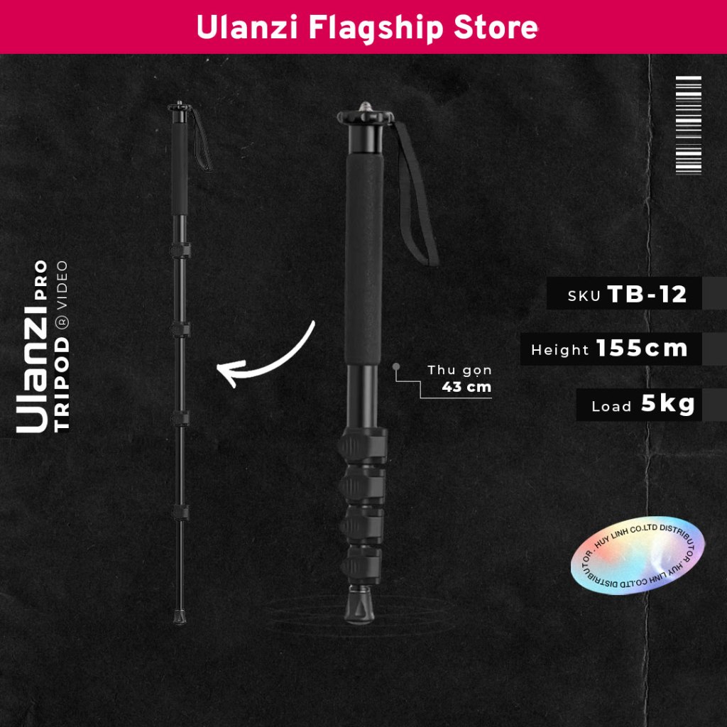 Ulanzi TB12 - Chân Monopod 61 inch 155cm chất liệu Aluminium | Shopee ...