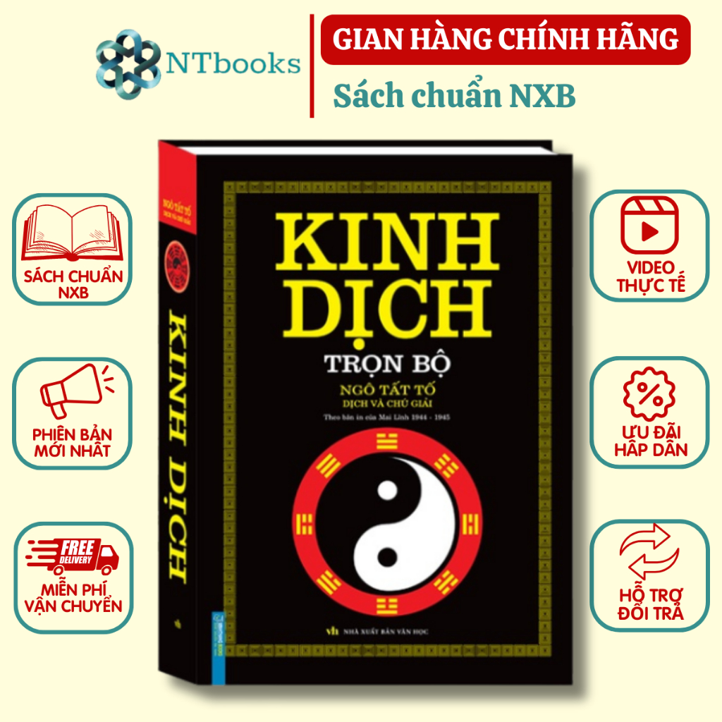 Sách - Kinh Dịch Trọn Bộ - Ngô Tất Tố dịch và chú giải - Bìa Đen ...