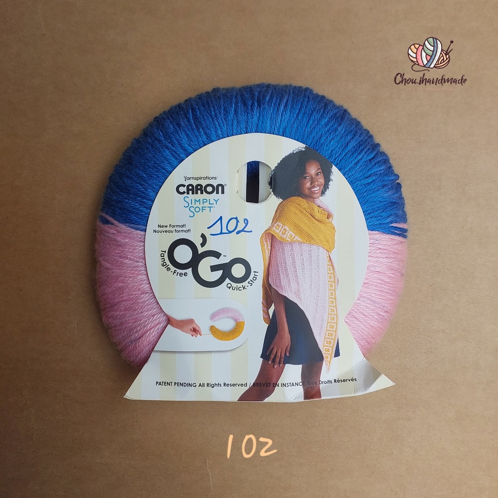 Len loang O'GO Simply Softy nhập khẩu từ Caron đan móc khăn, nón, chăn ...