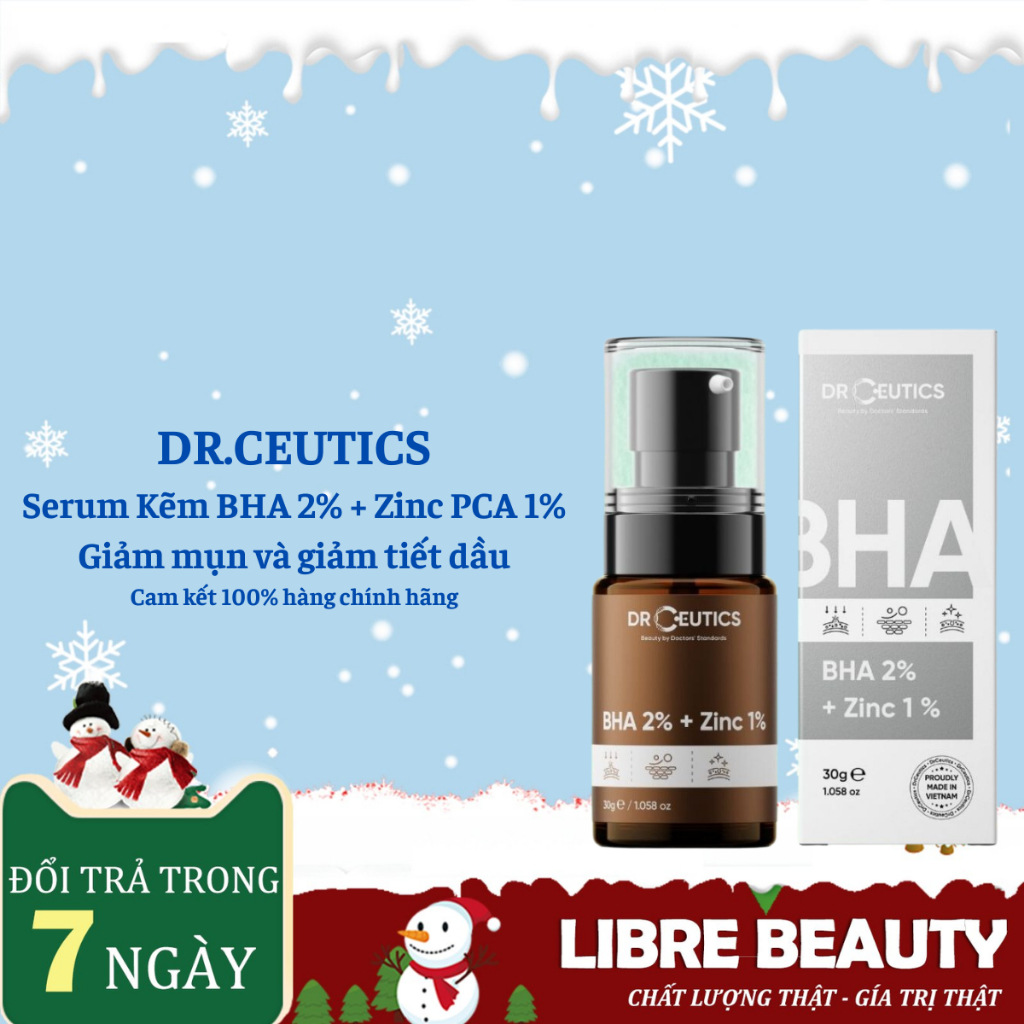 Serum Kẽm BHA 2% + Zinc 1% DrCeutics giảm mụn và giảm tiết dầu 30g | Shopee Việt Nam