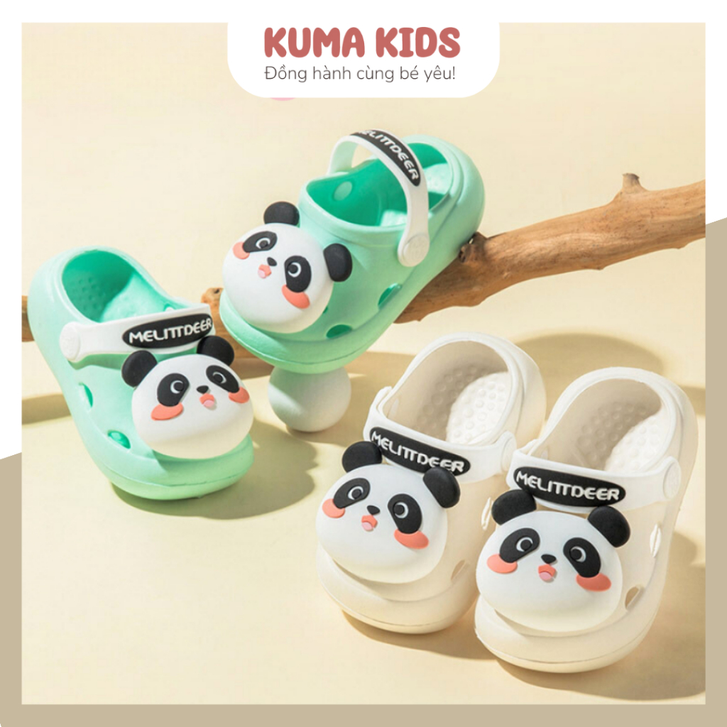 Dép sục cho bé gái bé trai cross gấu trúc Kuma Kids dép quai hậu mùa hè ...