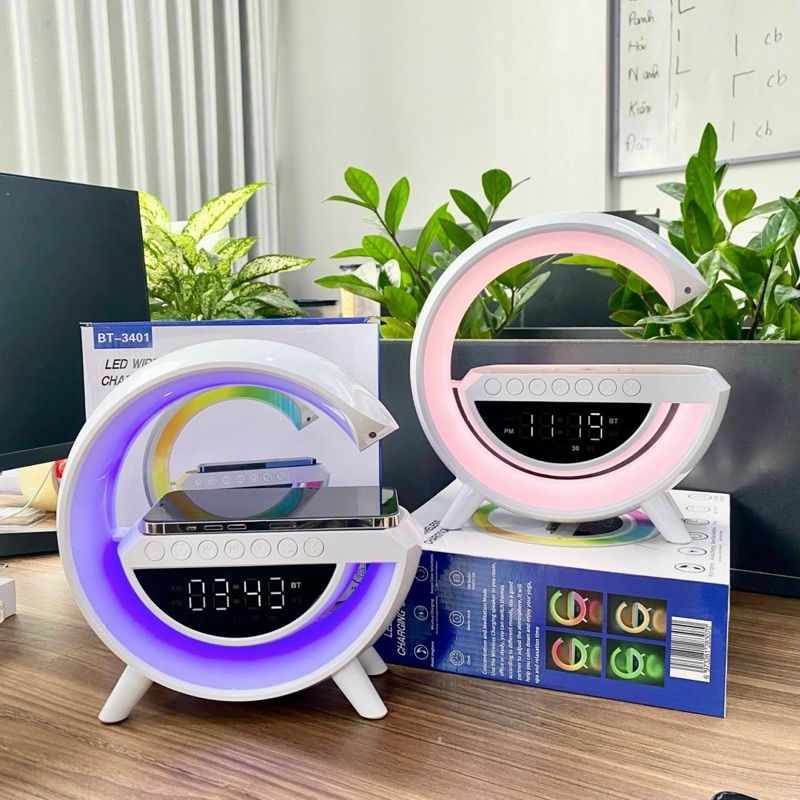 Loa G BT-3401 , loa decod, nghe nhạc, Đồng hồ , sạc không dây 15w, bảo ...