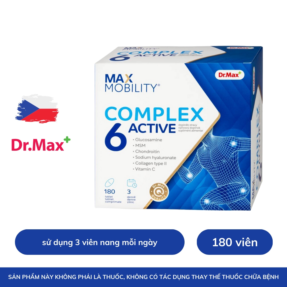 (Mẫu Mới) Viên uống bổ khớp DR.MAX COMPLEX 6 ACTIVE, CH-SÉC, 180 Viên ...