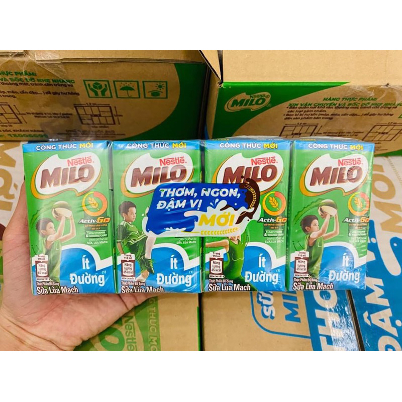 Lốc 4 Hộp Sữa Thức Uống Lúa Mạch Nestle MILO Active Go Có Đường / Ít ...