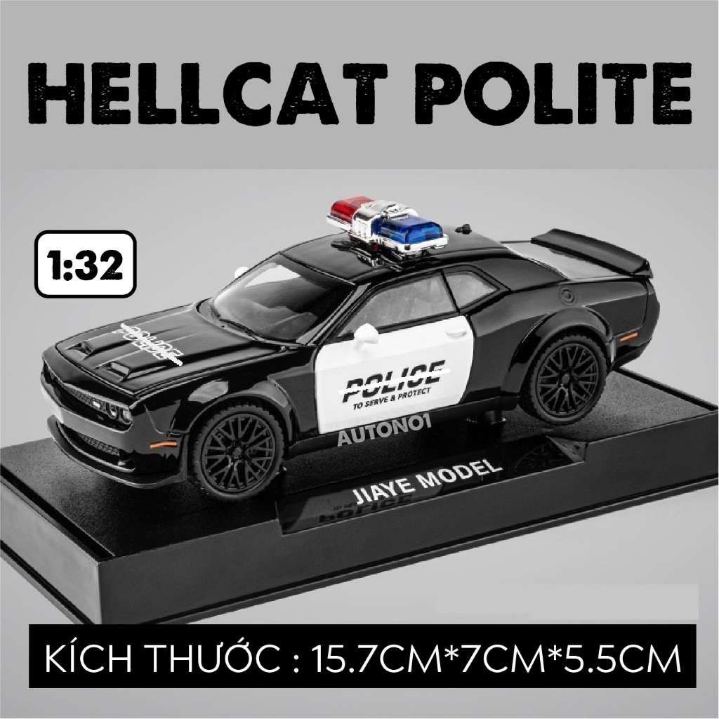 Mô hình xe ô tô Police Hellcat tỉ lệ 1:32 Alloy Car OT256 | Shopee Việt Nam