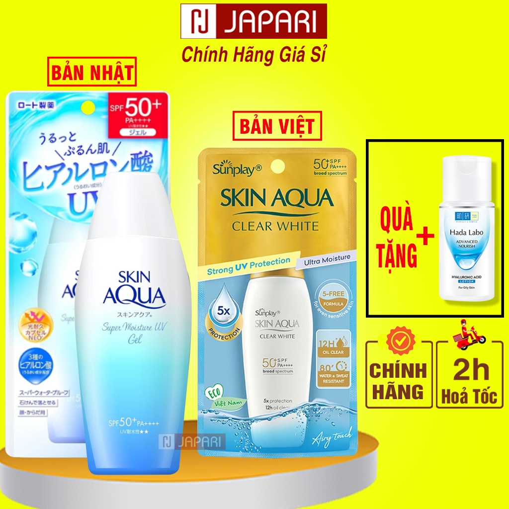 Kem Chống Nắng Skin Aqua Nắp Vàng Clear White Cho Da Dầu Mụn - Kcn ...