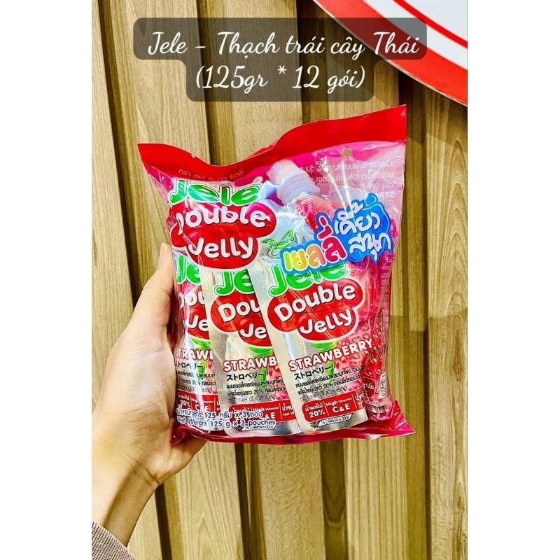 thùng 36 gói nước trái cây double jele thái lan gói 125ml | Shopee Việt Nam