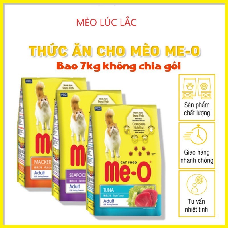 hức Ăn Cho Mèo Hạt Me-O Bao 7Kg Dành Cho Mèo Trưởng Thành - Mèo lúc lắc ...