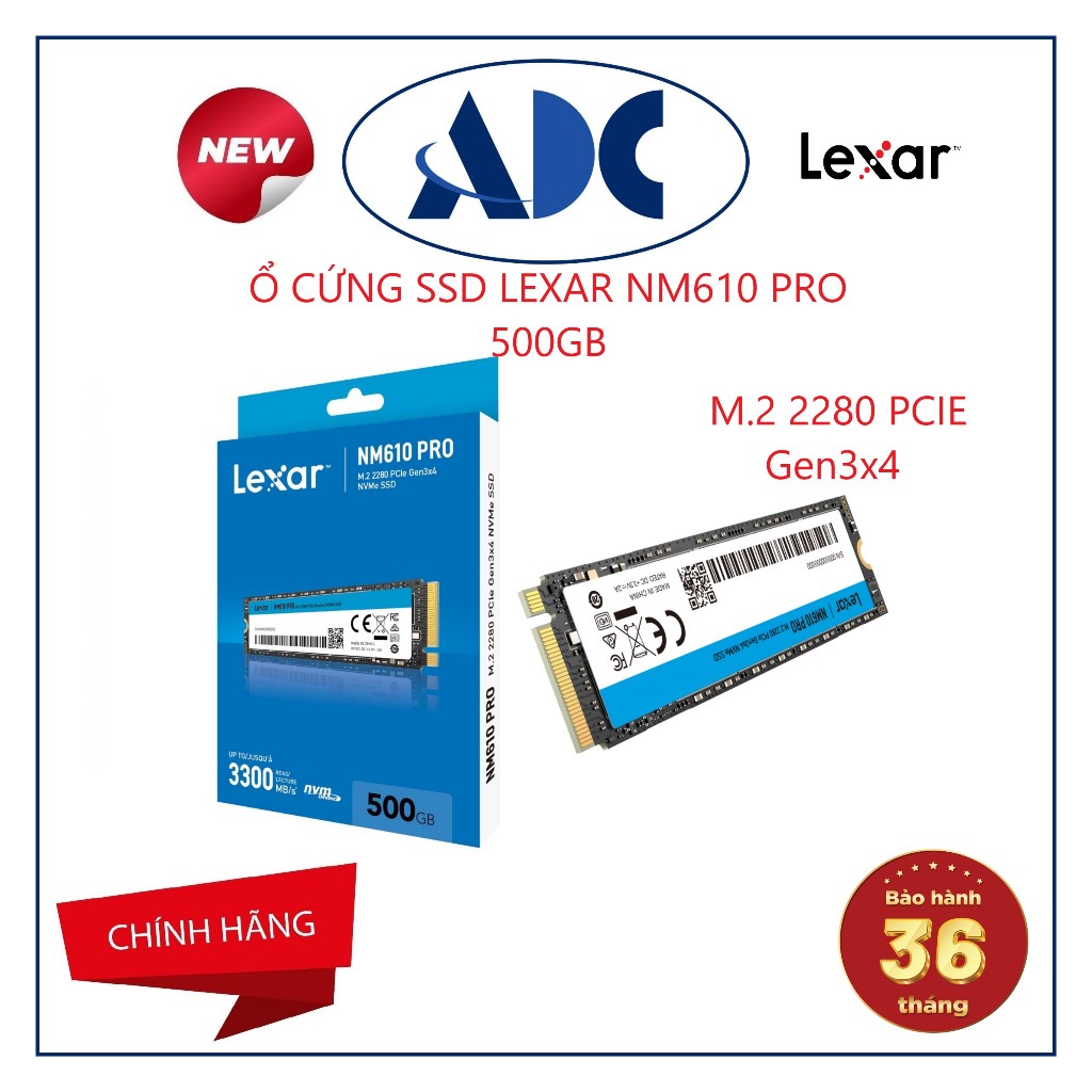 Ổ CỨNG SSD LEXAR NM610 PRO 500GB M.2 2280 PCIE Gen3x4 | Shopee Việt Nam