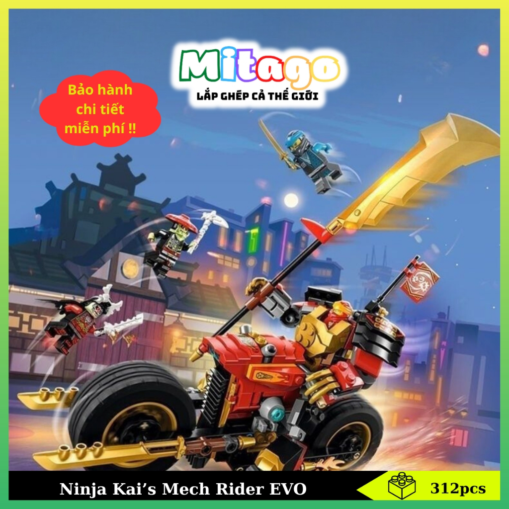 [Ninja] Đồ chơi Lắp ráp NINJA CITY SKU 7200 THE KAI'S MECH RIDER EVO 223 chi tiết Cung cấp và ...