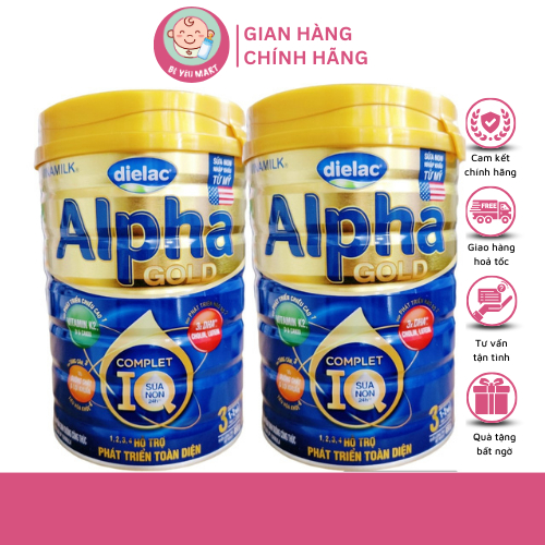 Sữa Dielac Alpha IQ Gold Đủ số 3,4 Lon 850g [ Date Luôn Mới ] Chính hãng Vinamilk | Shopee Việt Nam
