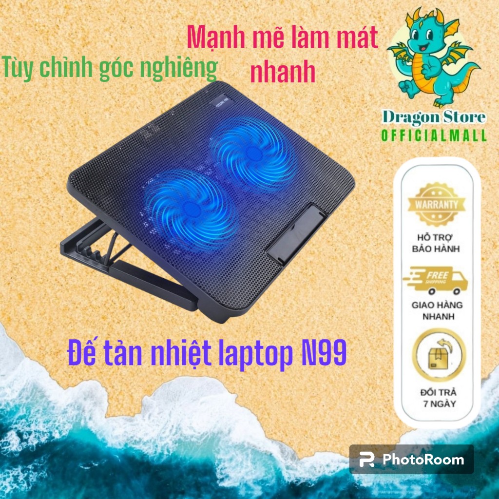 Đế Tản Nhiệt Laptop N99 cho laptop từ 13.3 đến 17 inch 2 Fan , Đế Nâng ...