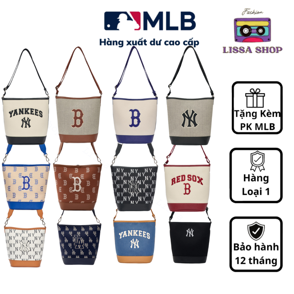[Hàng loại 1] Túi Bucket MLB monogram Big Logo Canvas Bag Chất liệu cao ...
