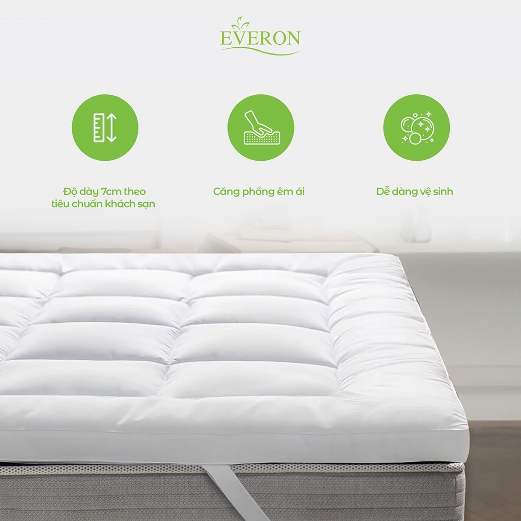 Topper Đệm/Topper Nệm, Tăng tiện nghi EVERON (Dày), làm mềm đệm cao cấp ...