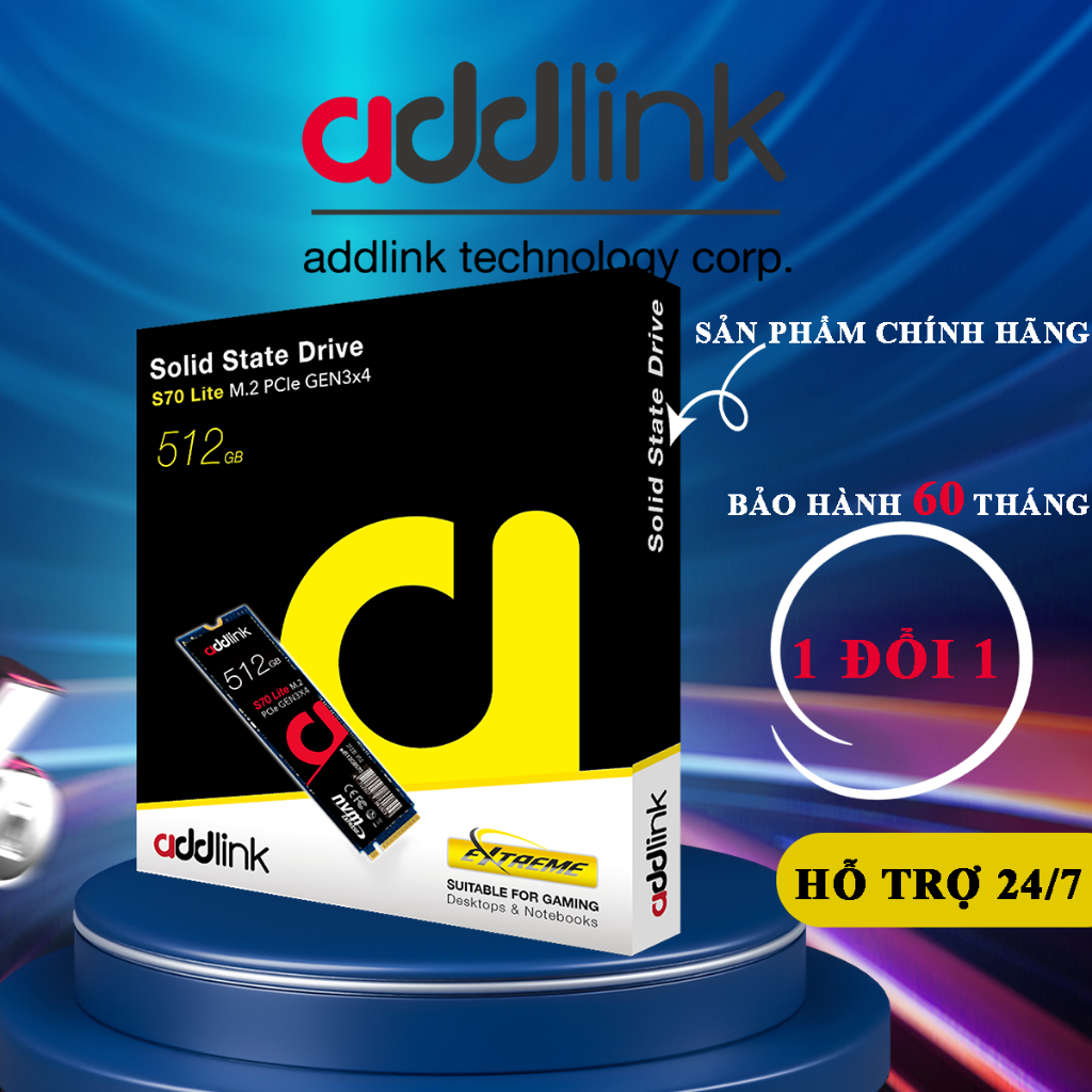 Ổ cứng SSD 512GB Addlink S70 Lite M.2 PCIe Gen3 NVMe, tốc độ Đọc 3000 ...