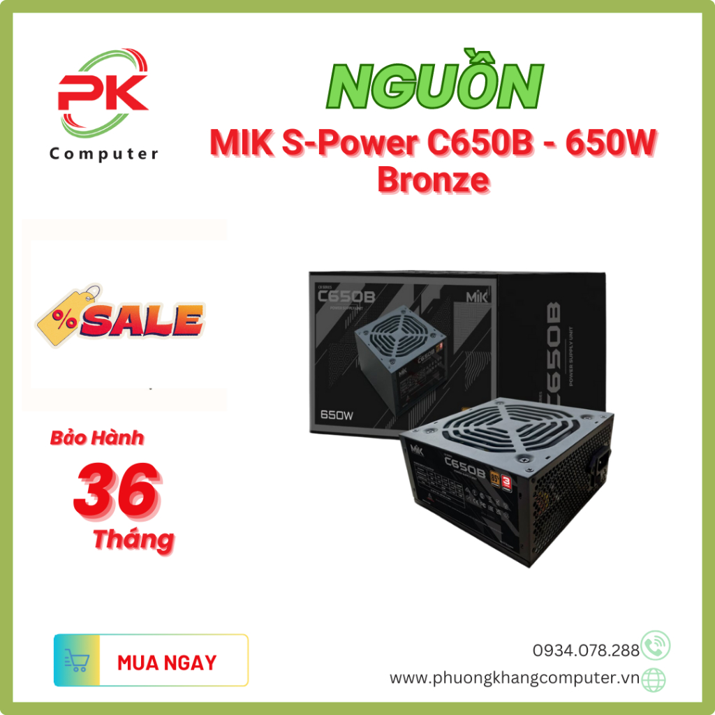NGUỒN MIK SPOWER C650B - 650W Bronze | Shopee Việt Nam