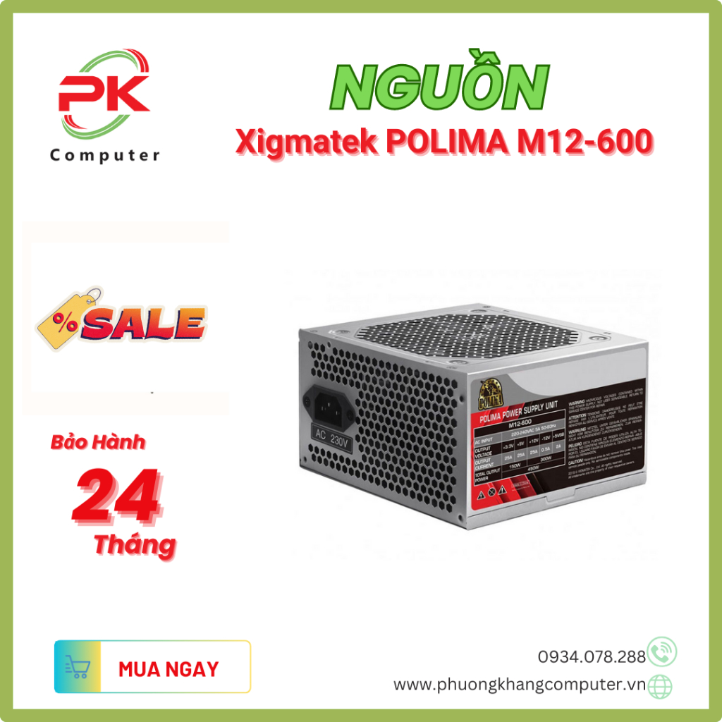 Nguồn Xigmatek Polima M12-600 200W | Shopee Việt Nam