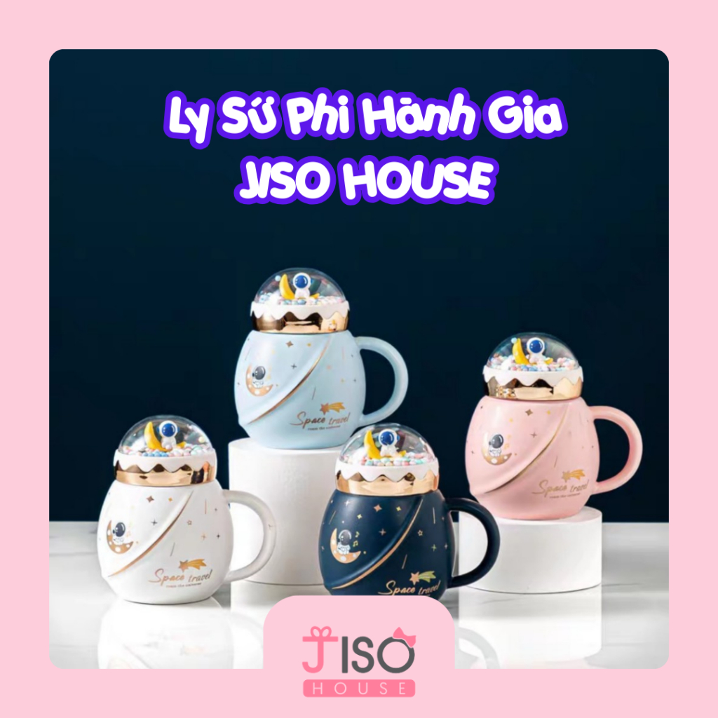 Ly sứ phi hành gia nắp xoay - JISO HOUSE | Shopee Việt Nam