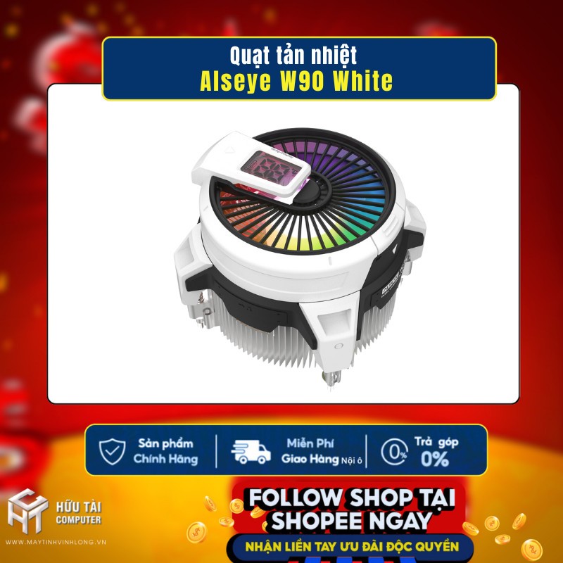 Quạt Tản Nhiệt CPU Alseye W90 White Kích Thước Fan 9cm Led 5v ARGB Đế Đồng | Shopee Việt Nam