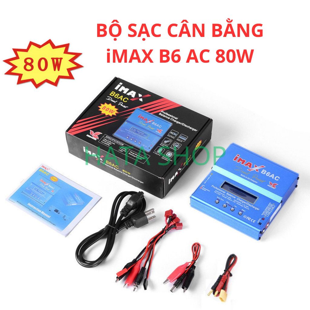 Bộ Sạc Pin IMAX B6 AC 80W Thông Minh, Xả Đo Dung Lượng Pin và Bình Ắc ...