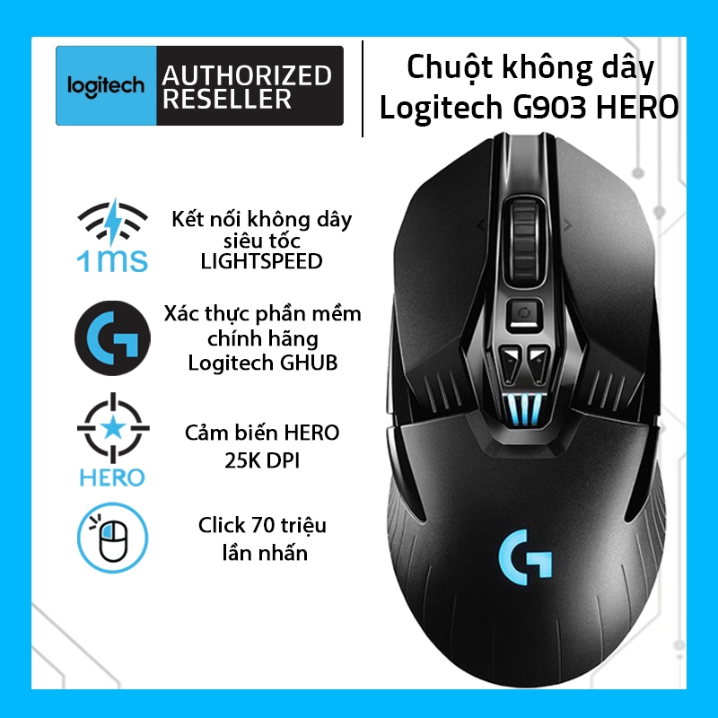 Chuột không dây Logitech G903 Hero | Shopee Việt Nam