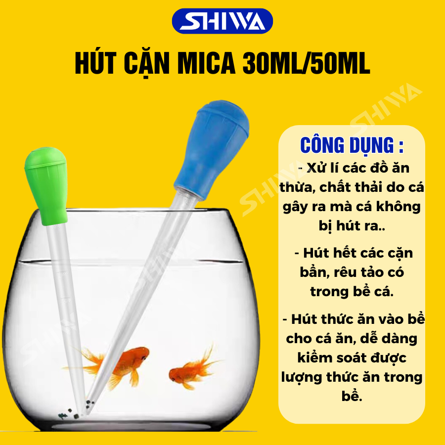 Cây Bóp Hút Phân Cá/ Ống Hút Cặn Phân Cá Nhựa Mica, Cho Cá Ăn SHIWA ...