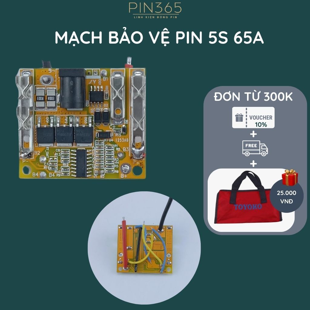 Mạch pin 5S 65A 18V 21V sạc và bảo vệ pin Lithium mạch pin Makita ...
