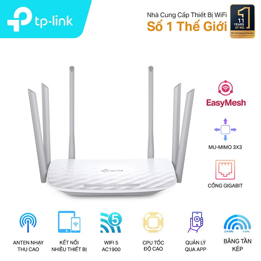 BỘ PHÁT WIFI TP-LINK ARCHER C86 WIRELESS AC1900 | Shopee Việt Nam