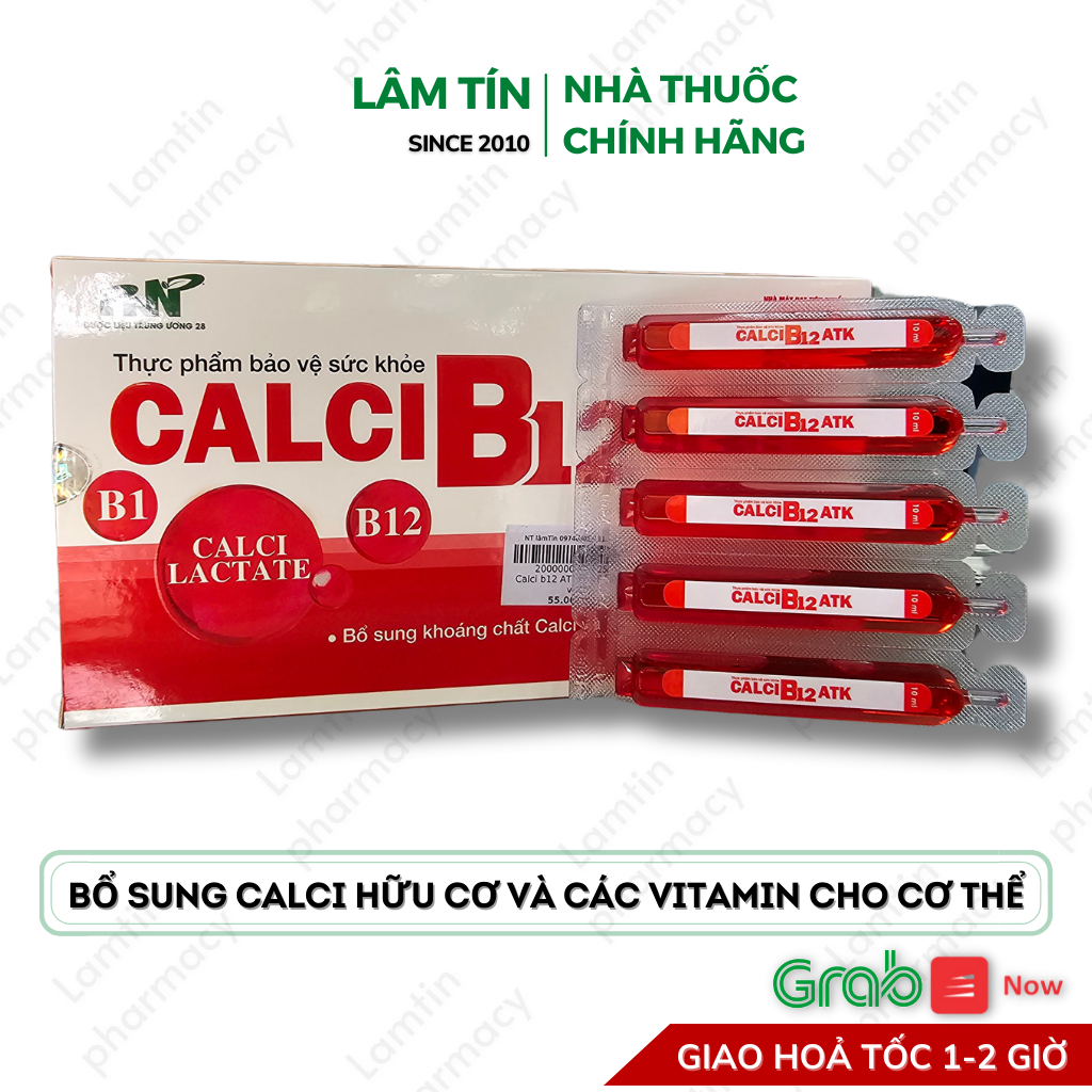 CalciB12 ATK Bổ sung khoáng chất Calci và Vitamin B1,B12 cho cơ thể Hộp ...