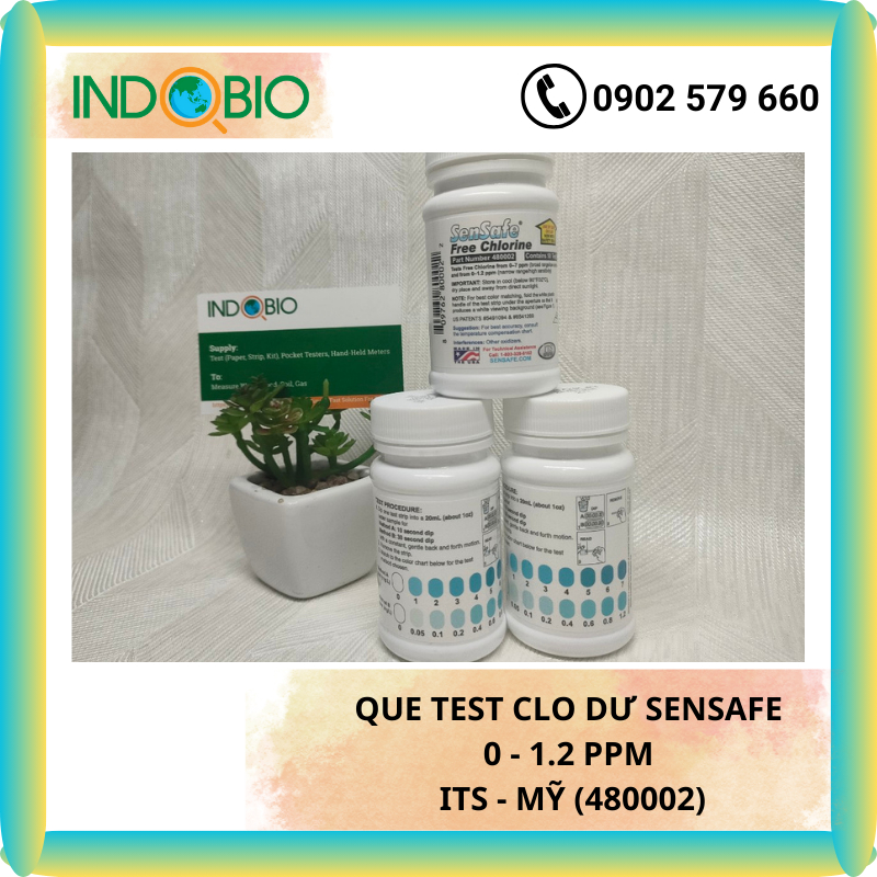 [CHÍNH HÃNG] QUE TEST CLO DƯ SENSAFE 480002 [KÈM CoA] | Shopee Việt Nam
