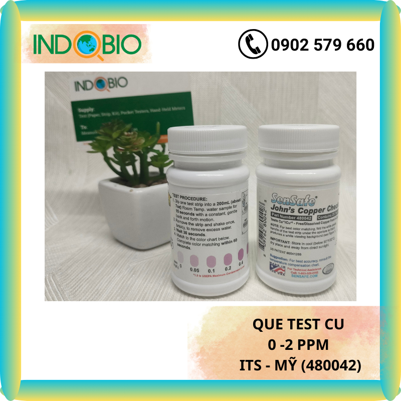 [CHÍNH HÃNG] QUE TEST CU 0-2 PPM SENSAFE 480042 [KÈM CoA] | Shopee Việt Nam