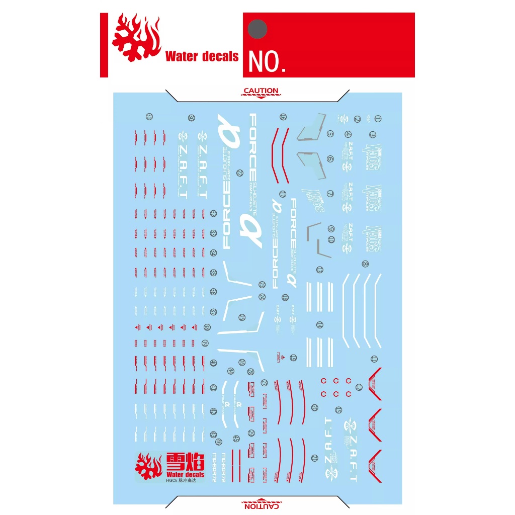 Đề can - Decal nước cho mô hình lắp ráp HGCE Force Impulse / Force ...