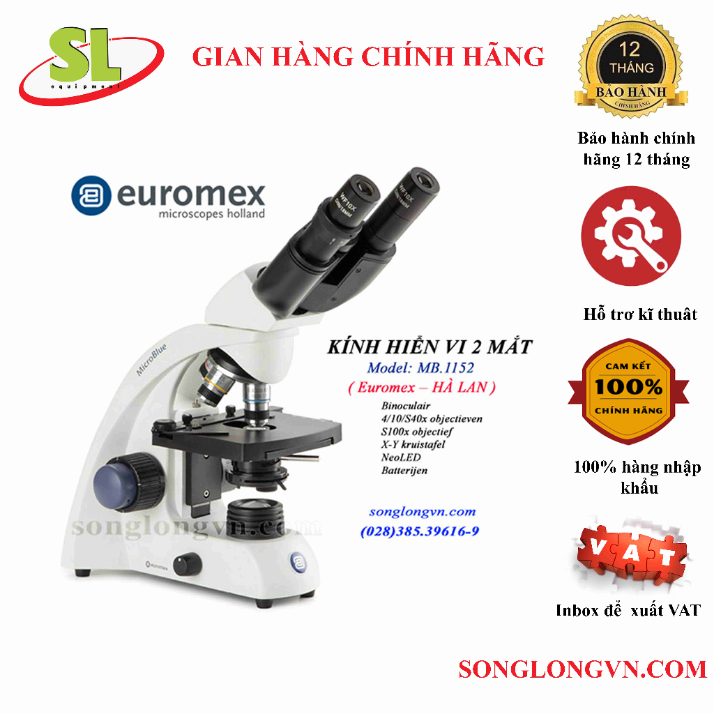 Kính hiển vi 2 mắt MB1152 - Euromex Hà Lan | Shopee Việt Nam