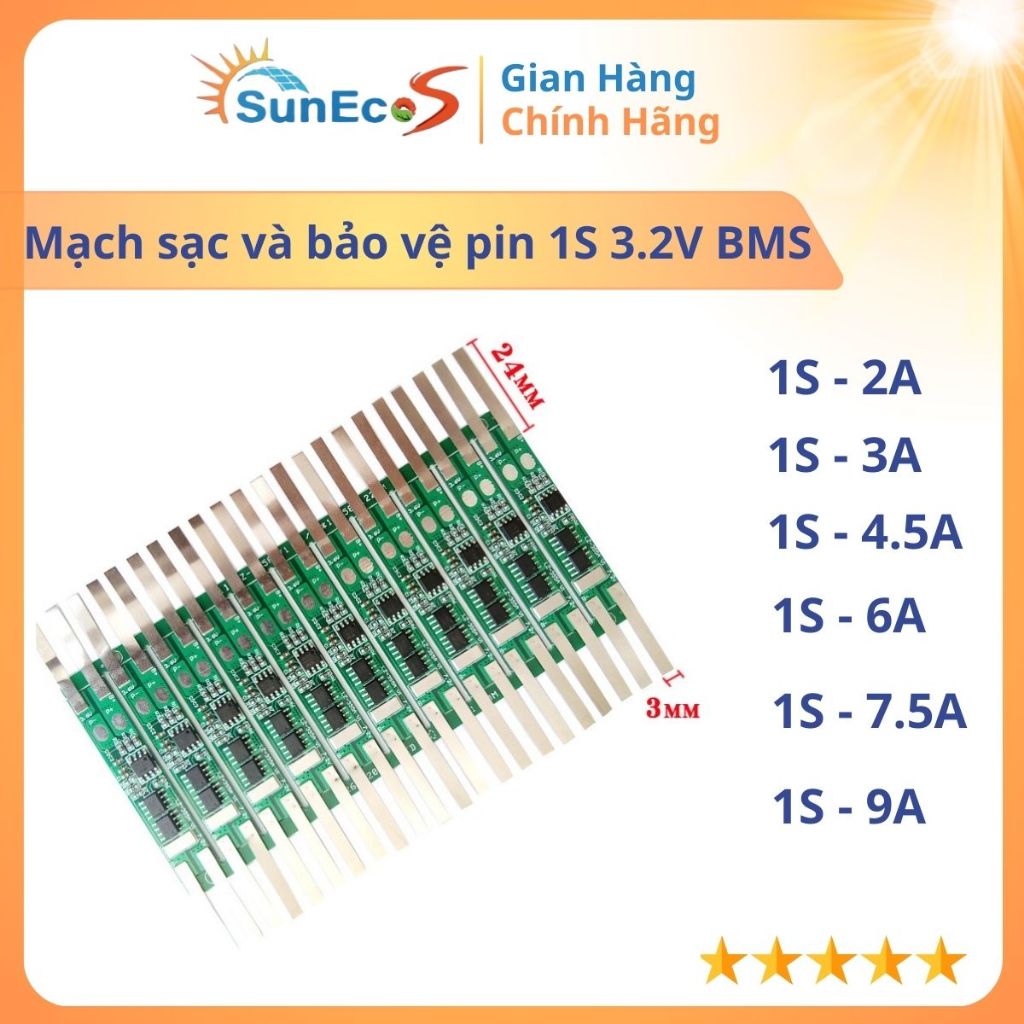 Mạch Sạc Và Bảo Vệ Pin 32650 SUNECO Lithium 1S/3,2V/1PIN-1S/3,2V/2PIN-1S/3,2 V/3PIN-1S/3,2 V ...