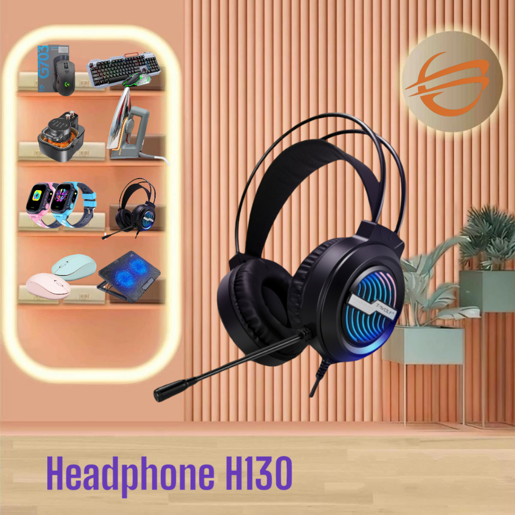 TAI NGHE GAMING 5.1 TWOLF H130 , CỔNG GIAO TIẾP 3.5 , CÓ LED , MIC ...