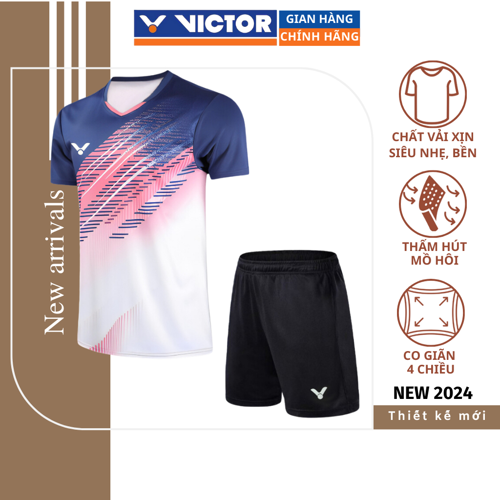 Quần áo cầu lông Yonex, Lining, Victor, bộ quần áo thể thao cao cấp vải ...